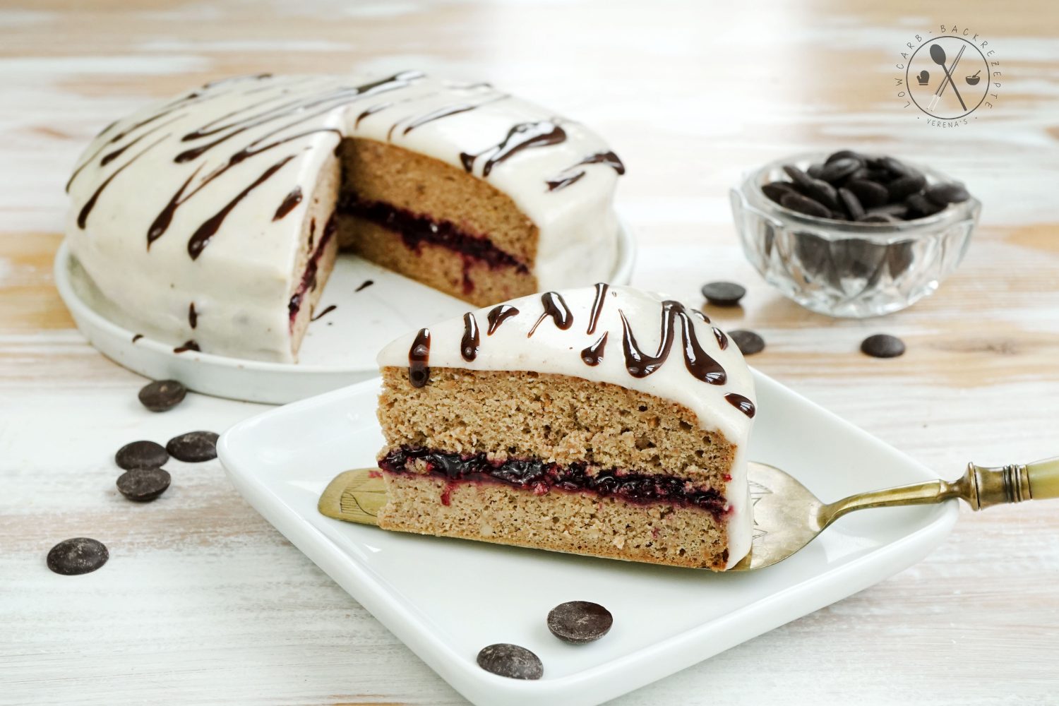 Low Carb Vanillepudding-Torte - Paleo - Lowcarb-Backrezepte.de