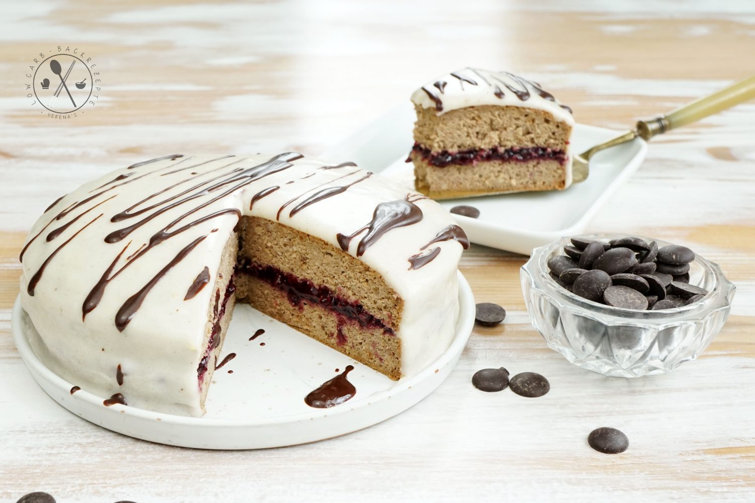 Low Carb Vanillepudding-Torte - Paleo - Lowcarb-Backrezepte.de